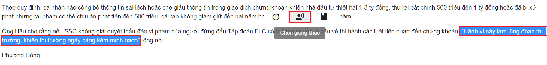 Convert Text To Speech On FPT.AI Voice Maker's New Interface